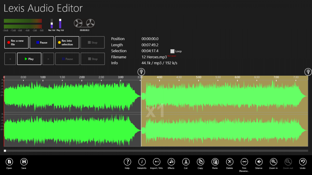 Windows – Lexis Audio Editor