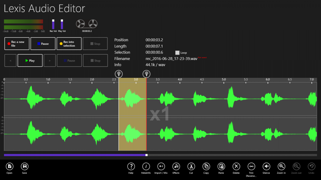 Windows – Lexis Audio Editor