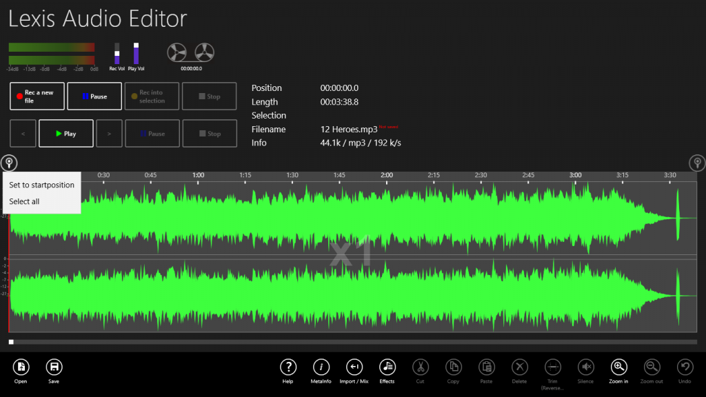 Windows – Lexis Audio Editor