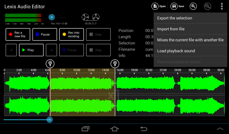 Tutorial Android – Lexis Audio Editor
