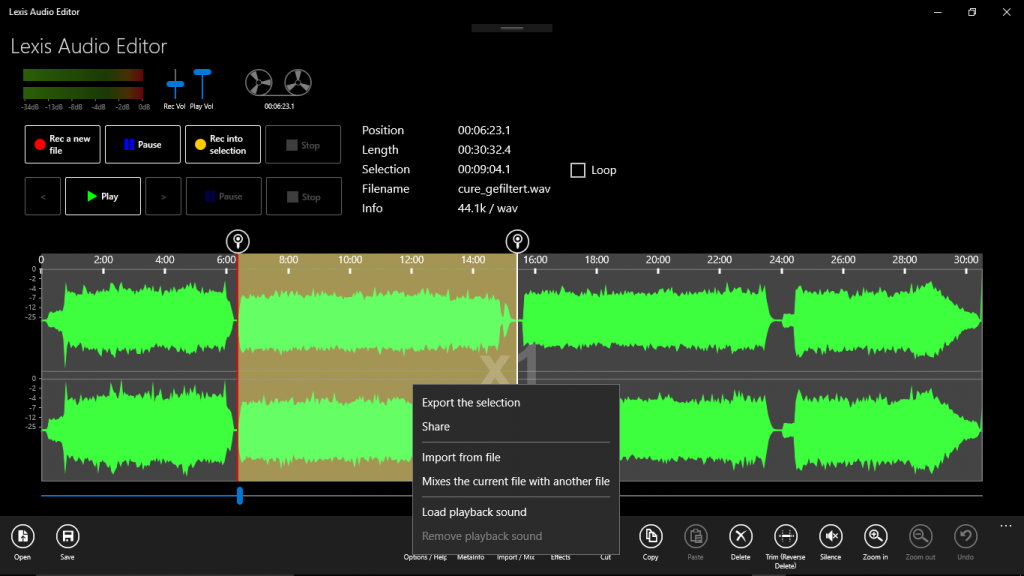 Windows – Lexis Audio Editor
