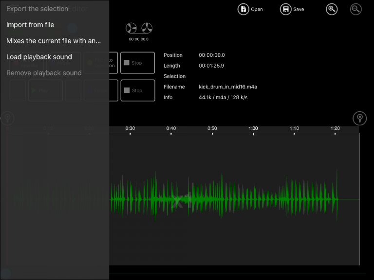 Mix two audio files – iOS – Lexis Audio Editor